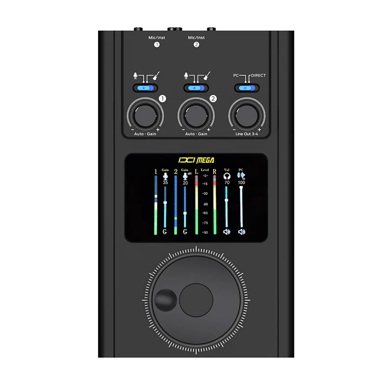 Tarjeta de sonido externa IXI MEGA M8 PLUS, modo de control de perilla ...