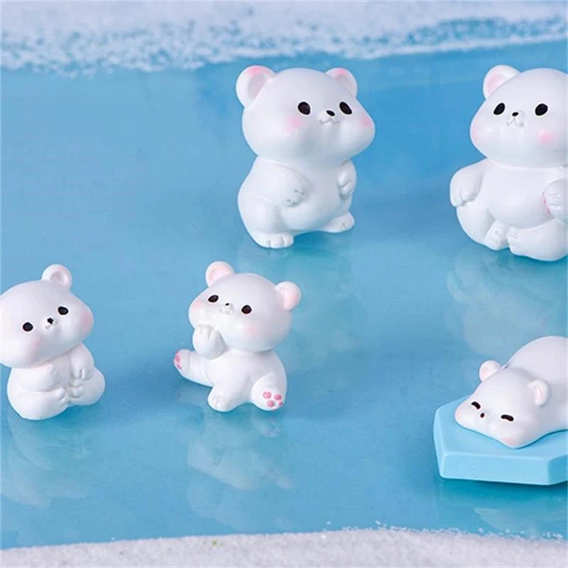Mini-Cute-Polar-Bear-Micro-Landscape-Ornaments-DIY-Auto-Interior-Resin ...