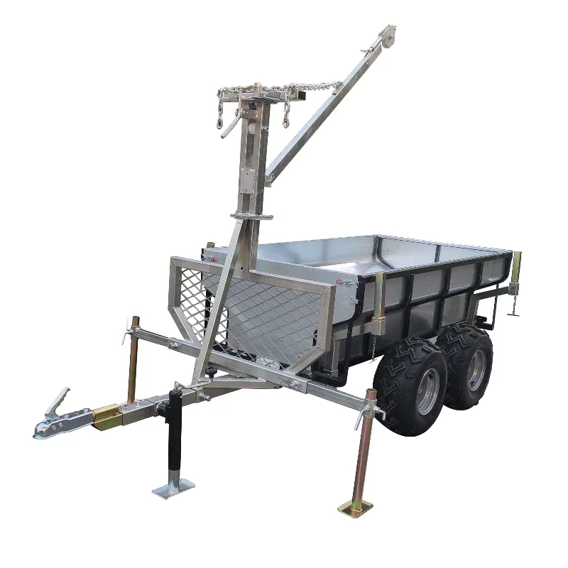 All-Terrain Vehicle Timber Trailer with Hydraulic Lift and Heavy Duty ...