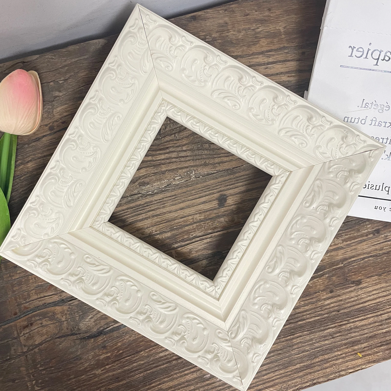 Exquisite-White-Printed-Picture-Frames-Modern-Style-Solid-Wood-Picture ...