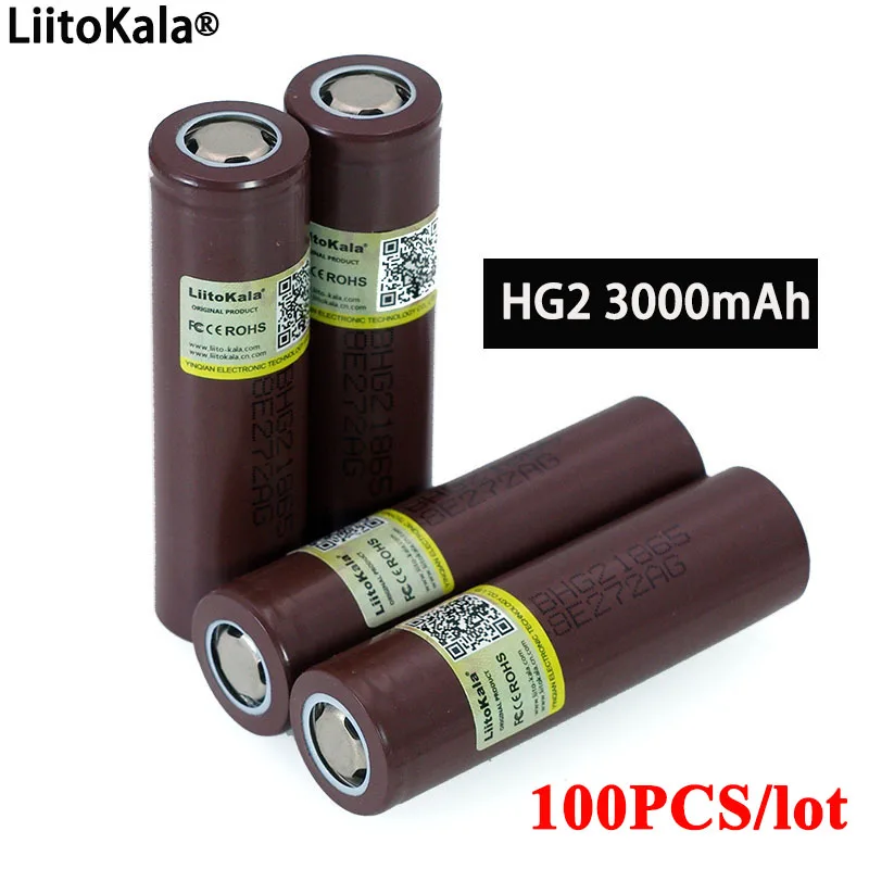 100pcs-100-New-Original-HG2-18650-3000mAh-batteries-3-6V-discharge-20A ...