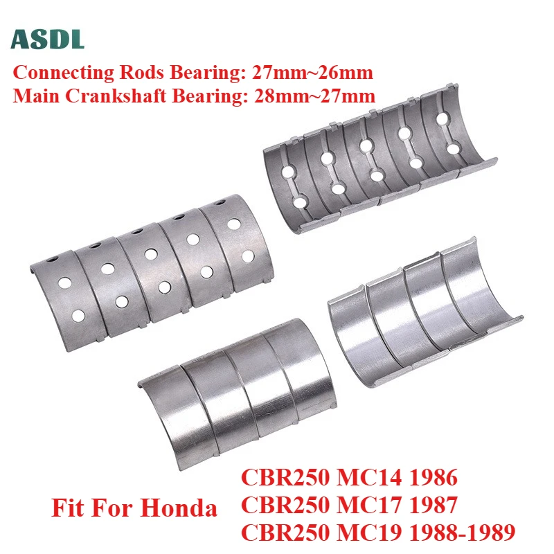 Motorcycle Connecting Rod &Crankshaft Bearing Set 27mm 28mm STD +25 +50 ...