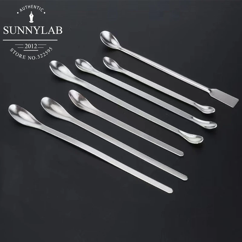 10pcs/lot Lab Single/Double/Square head Stainless Steel Drug Reagents ...