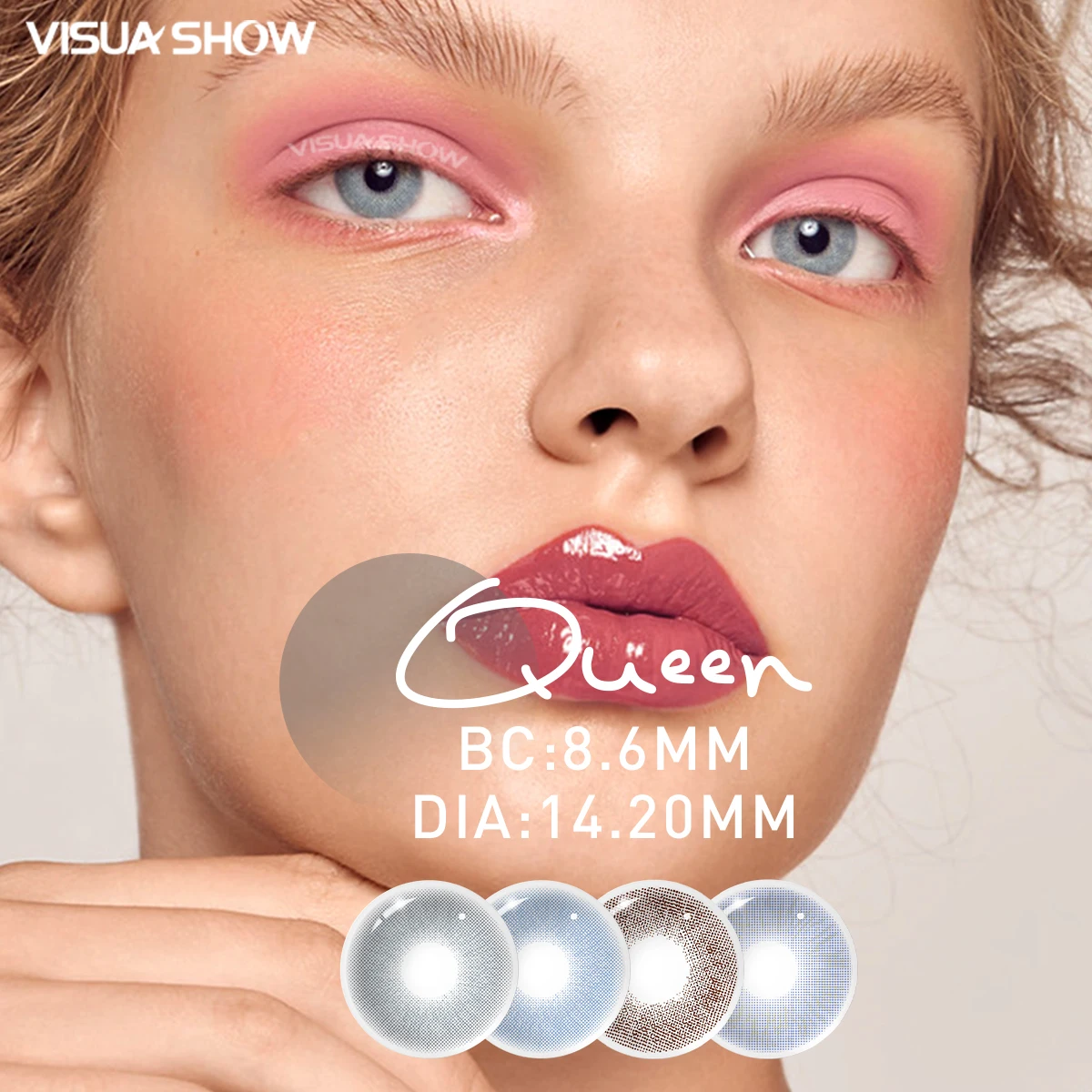 VISUASHOW-Queen-Myopia-Contact-Lenses-1-00-to-8-00-HEMA-40-Water ...