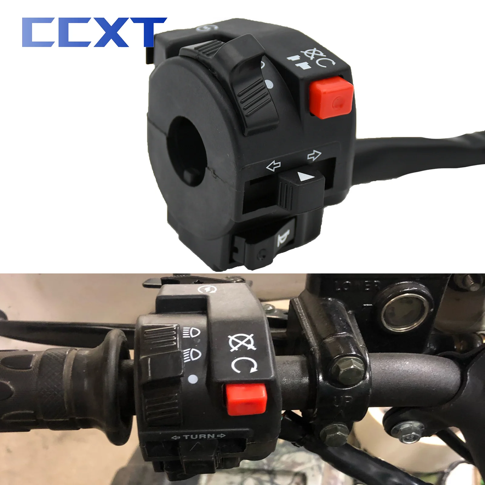 Motorcycle-Far-Near-Light-Switch-Light-Button-Turn-Signal-Horn-Switch ...