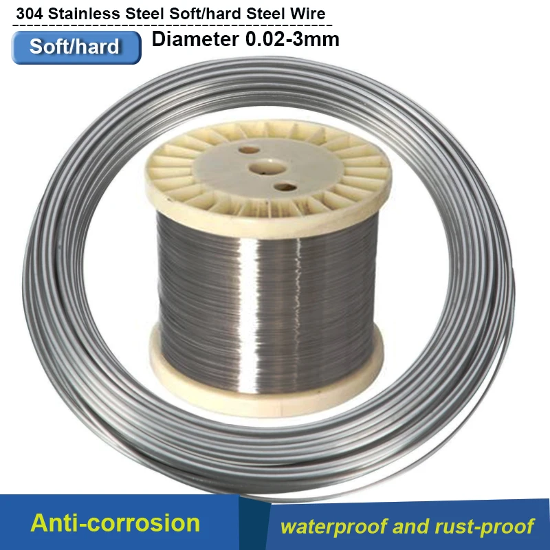 New-1pcs-1-100-meters-304-Stainless-Steel-Soft-hard-Steel-Wire-Diameter ...