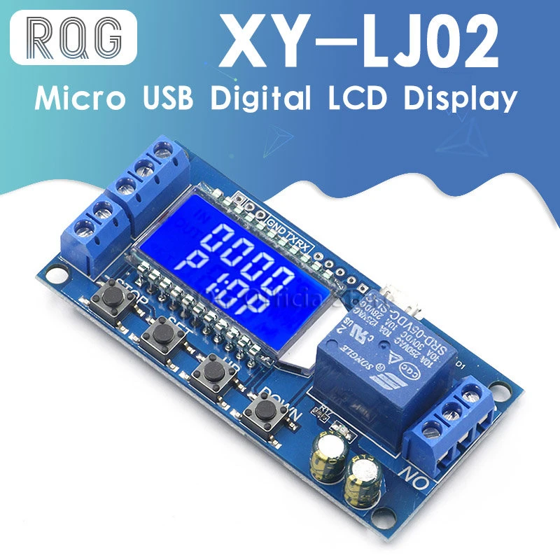 6-30v Micro Usb Digital Lcd Display Time Delay Relay Module Control Timer Switch Trigger Cycle ...