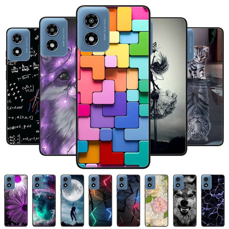 For-Motorola-Moto-G04-Case-Lion-Wolf-Silicone-Soft-Back-Cover-For-Moto ...
