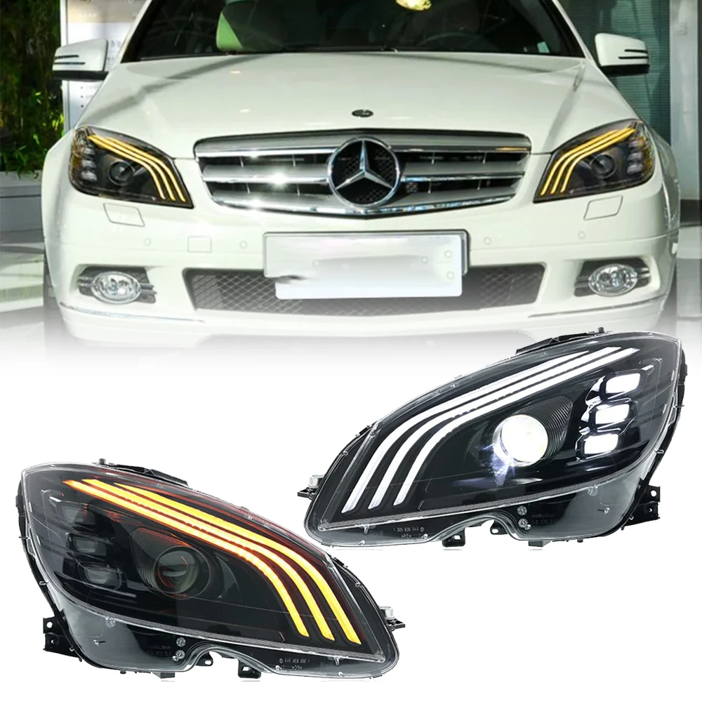 LED-Headlight-assembly-for-Mercedes-benz-C-class-W204-2007-2010-LED ...