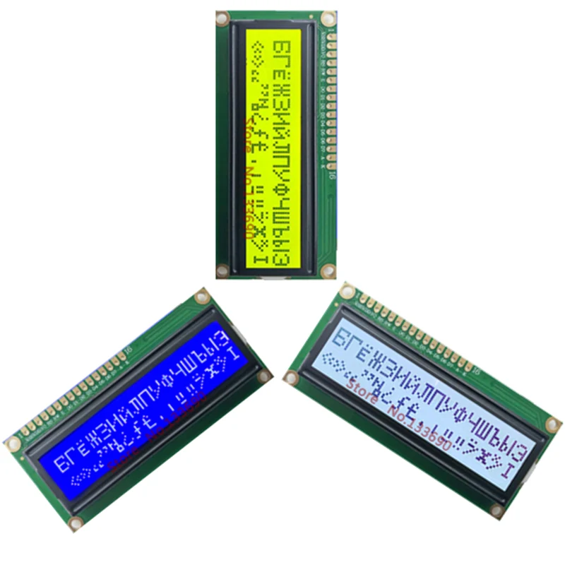 LCD1602 1602A Module Grey /Blue/Green Screen LCD IIC/I2C 16x2 Cyrillic ...