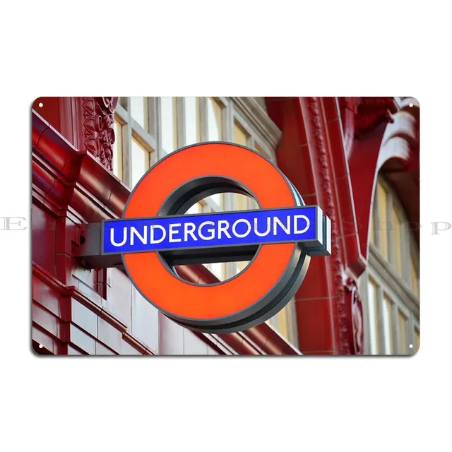 Underground London Metal Sign Cinema Home Wall Decor Criar Garagem Tin ...