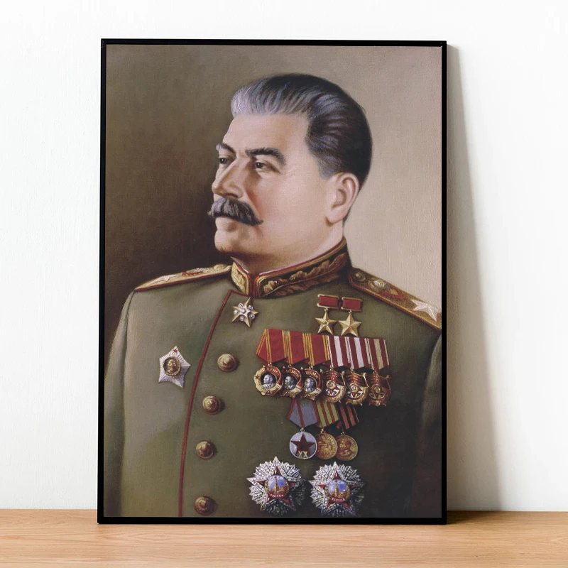 Famous Russian Joseph Stalin Portrait Poster And Print Canvas Painting ...