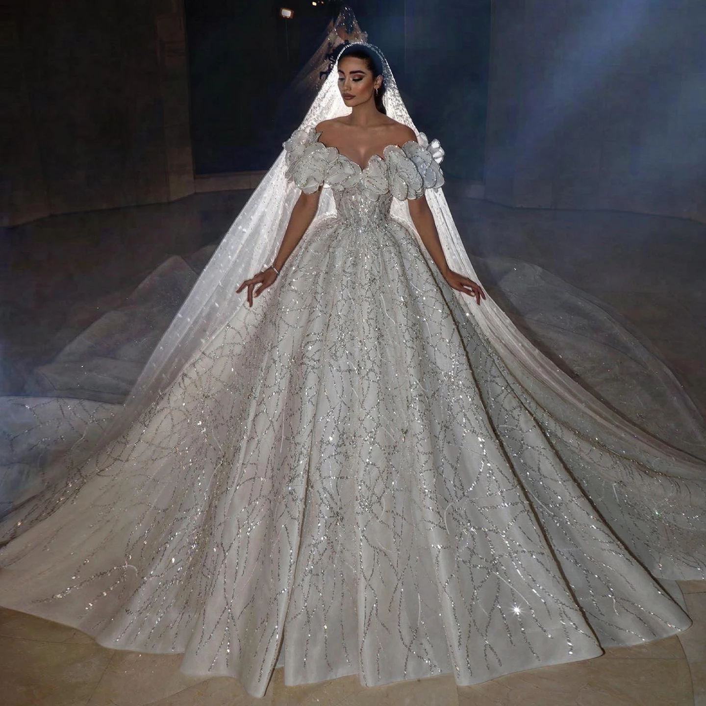 Sharon Said High-End Luxury Dubai Ball Gown Wedding Dress 2026 Elegant ...