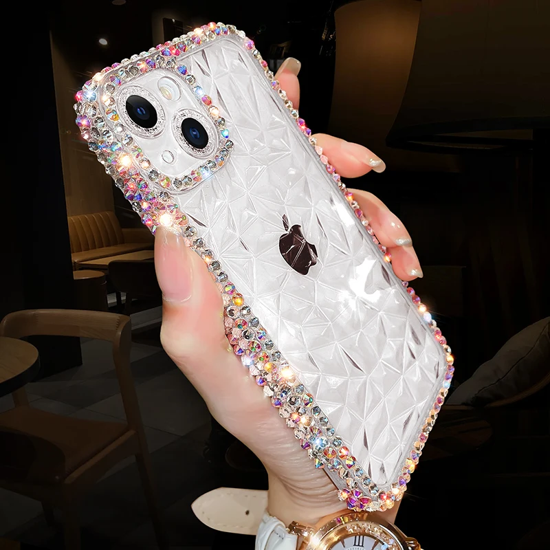 Luxury-Glitter-Bling-Diamond-Transparent-Soft-Phone-Case-For-iPhone-15 ...