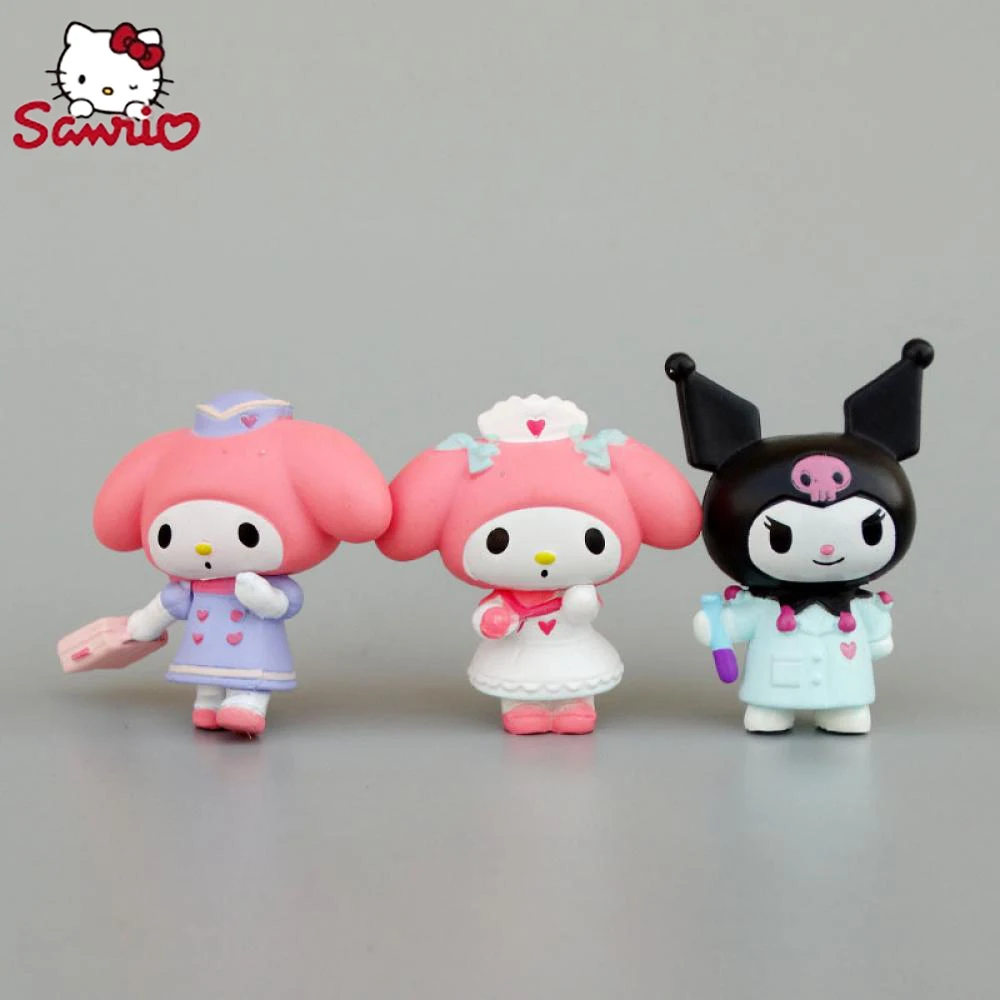 Sanrio Kuromi Melody Anime Figure Kawaii Doll Cosplay Cartoon Movie ...