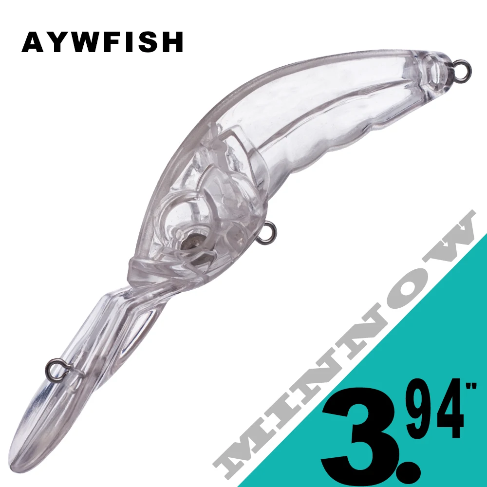 AYWFISH-10PCS-Lot-3-94IN-10-5G-Floating-Crank-Baits-Transparent-Body ...