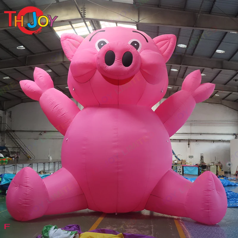 Free air shipping 8m 26ft tall giant inflatable pink pig models cartoon advertising inflatables ...