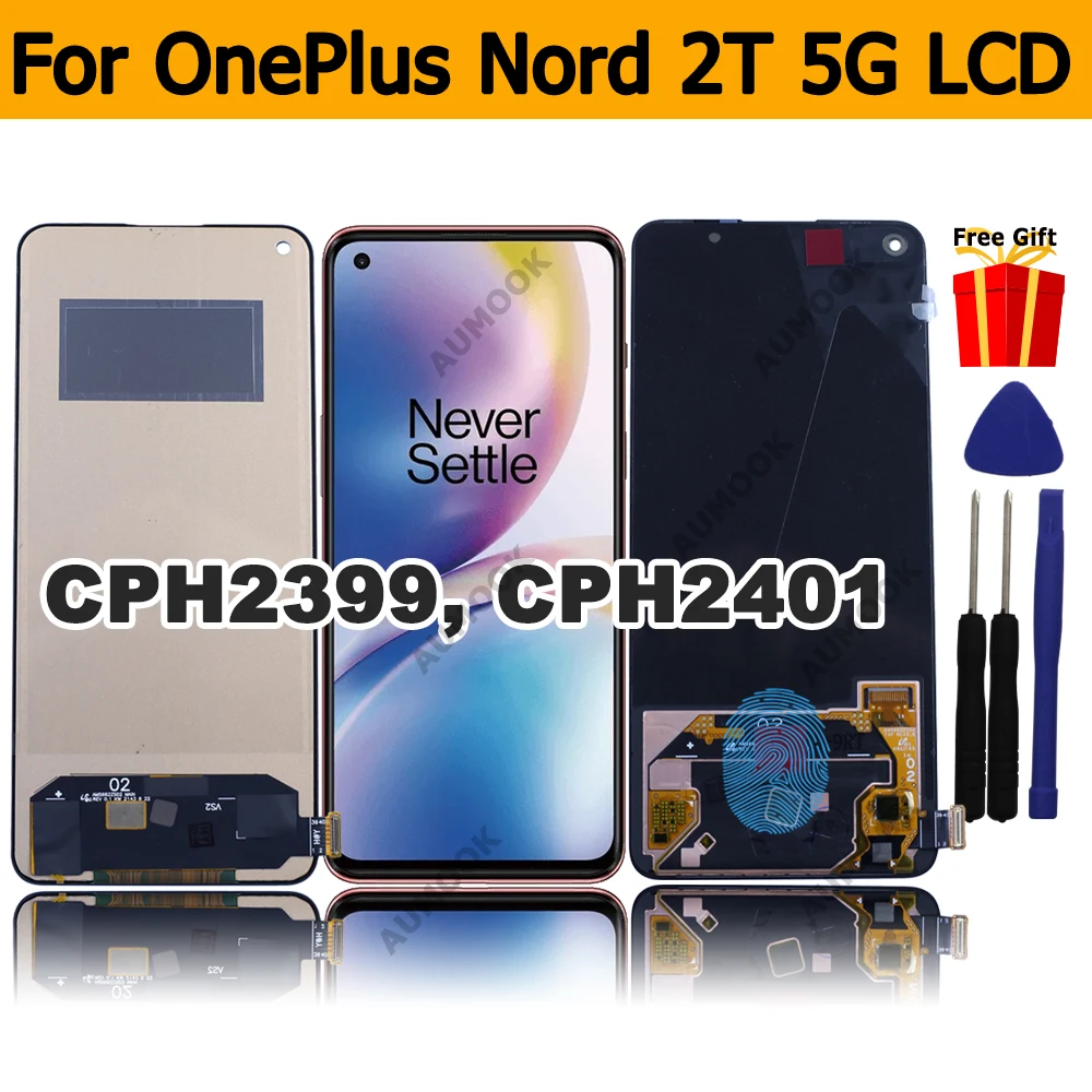 AMOLED Screen for OnePlus Nord 2T 5G LCD CPH2399 CPH2401 Display Touch ...