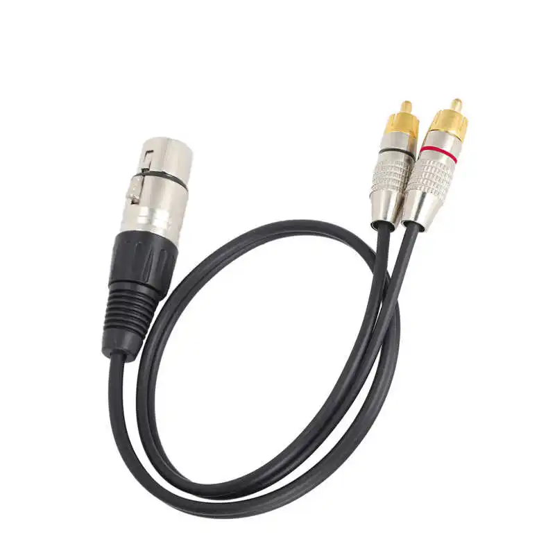 Audio-Splitter-1-XLR-Female-Plug-to-2-RCA-Male-Plugs-Cable-for ...