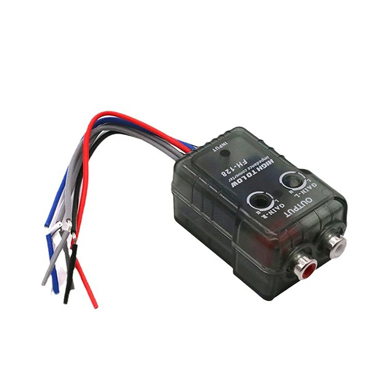 Car-Stereo-Audio-Speak-Signal-Hi-Low-Converter-For-Auto-Amp-Subwoofer ...