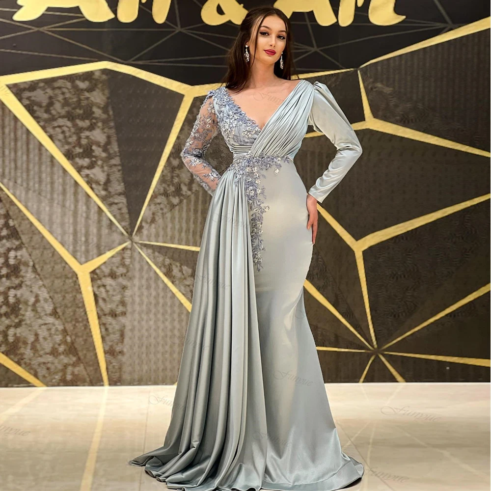 Sexy V-neck Elegant Formal Dress Women For Wedding Party Abendkleider ...