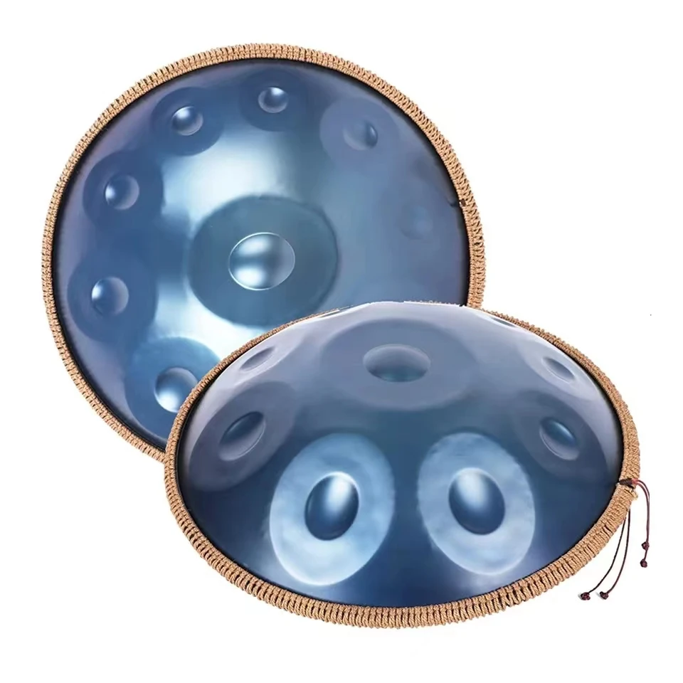 Blue hand drum instrument 10-tone D steel tongue drum nitrogen ...