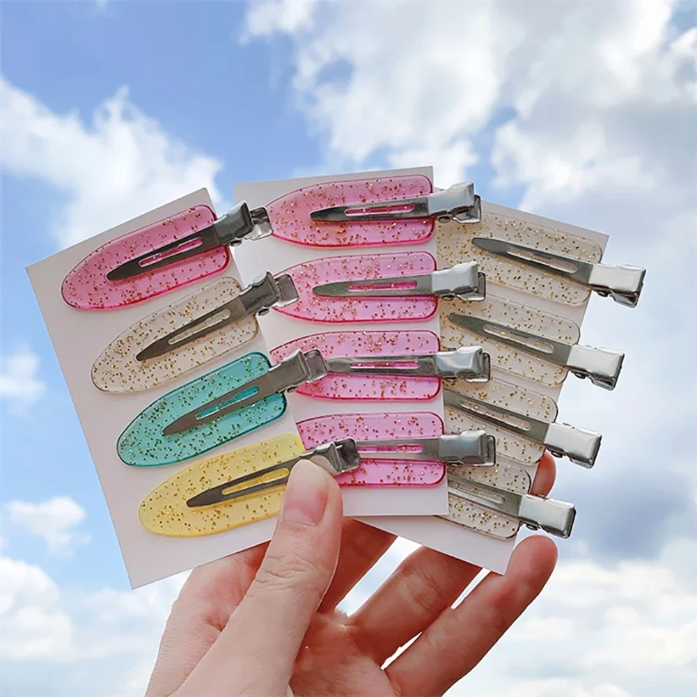 4Pcs No Bend Seamless Hair Clips Side Bangs Fix Fringe Barrette Makeup ...