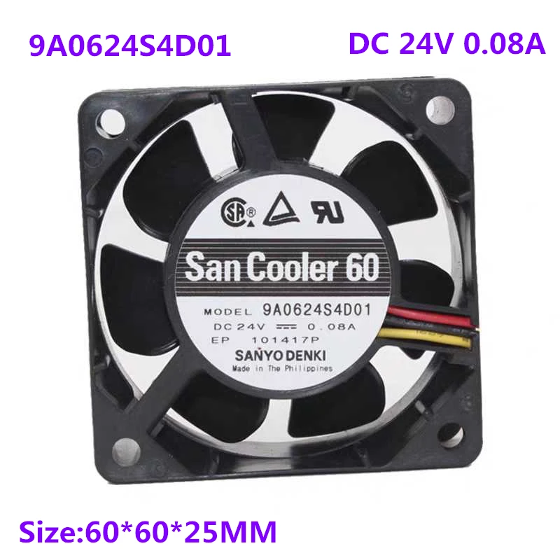 original 9A0624S4D01 DC24V 0.08A 60*25MM 6cm Fanuc inverter cooling fan ...