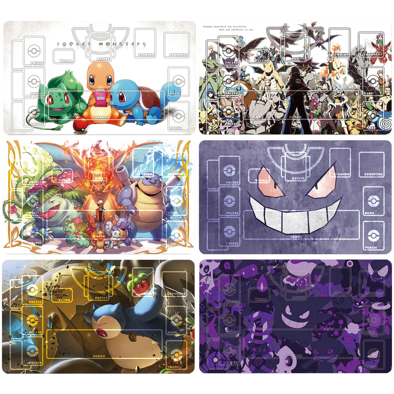 PTCG-Pokemon-Dedicado-Battle-Game-Card-Mat-Charizard-Venusaur-Blastoise ...