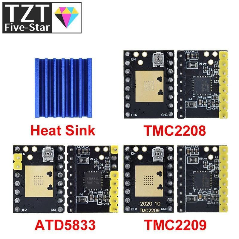 TMC2208 TMC2209 ATD5833 V2.0 With Heat Sink Stepper Motor Driver ...