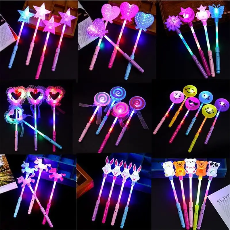 12pcs-LED-Flashing-Cute-Lollipop-Love-Palm-Whistle-Princess-Magic-Wand ...