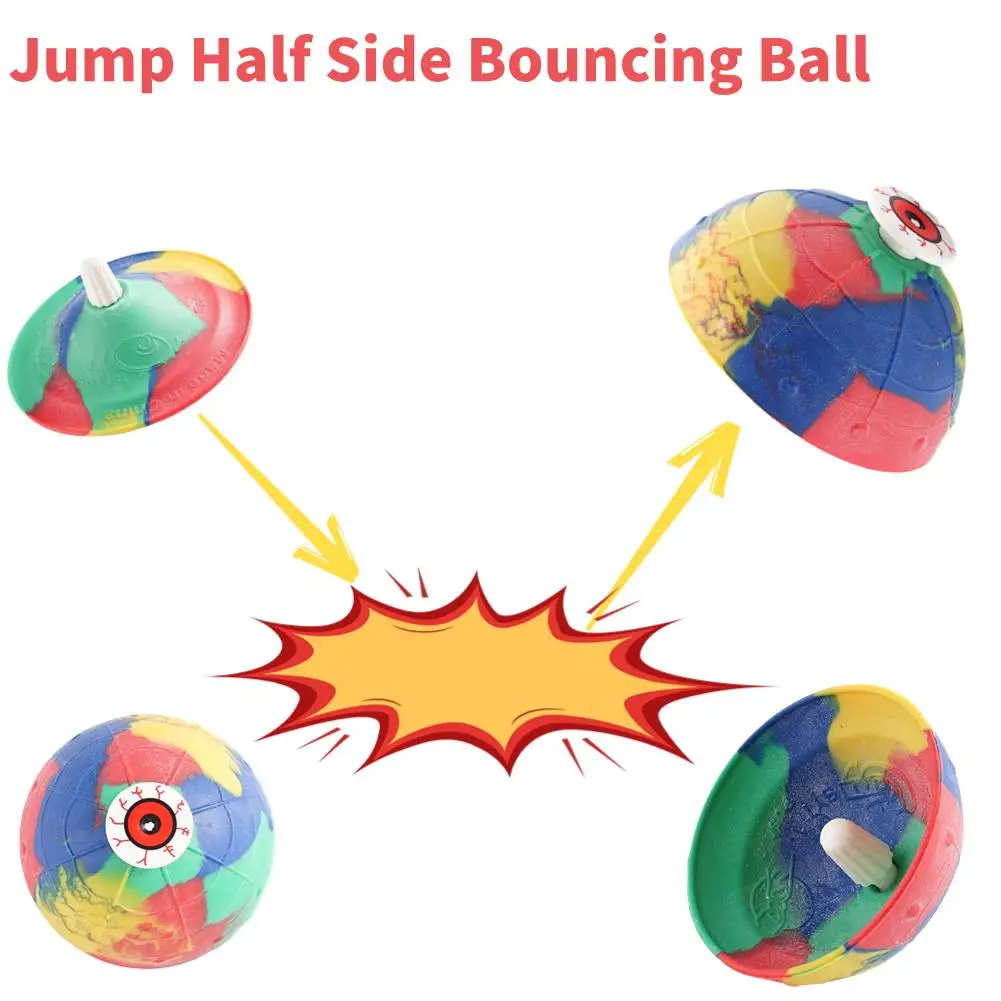 Hip Hop Jump Half Side Bouncing Ball Anti Stress Fidget Toys for Kids ...