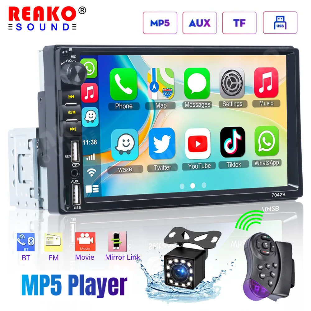 REAKOSOUND-1-din-Car-Radio-7-Universal-Carplay-Multimedia-Player-Android-Auto-Audio-Car-Stereo ...