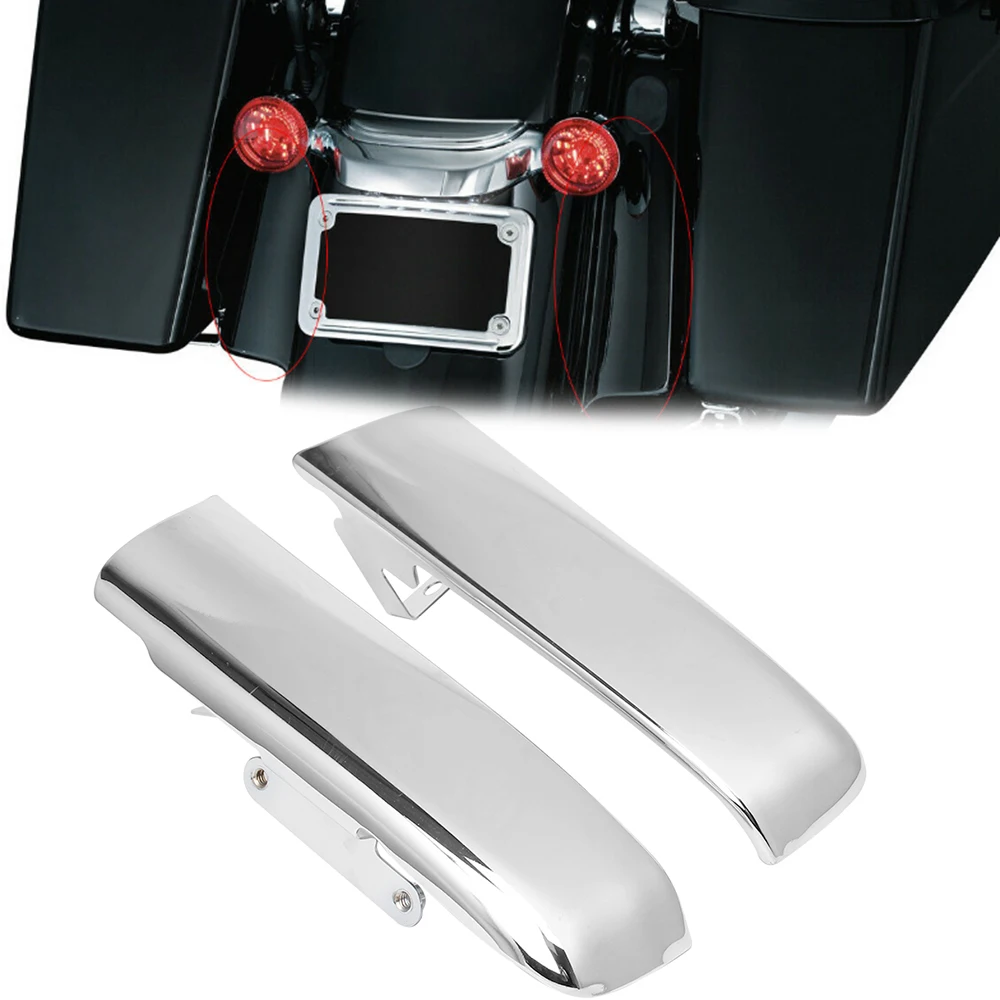 Motorcycle Chrome Rear Fender Saddlebag Filler Panels Strips For Harley ...