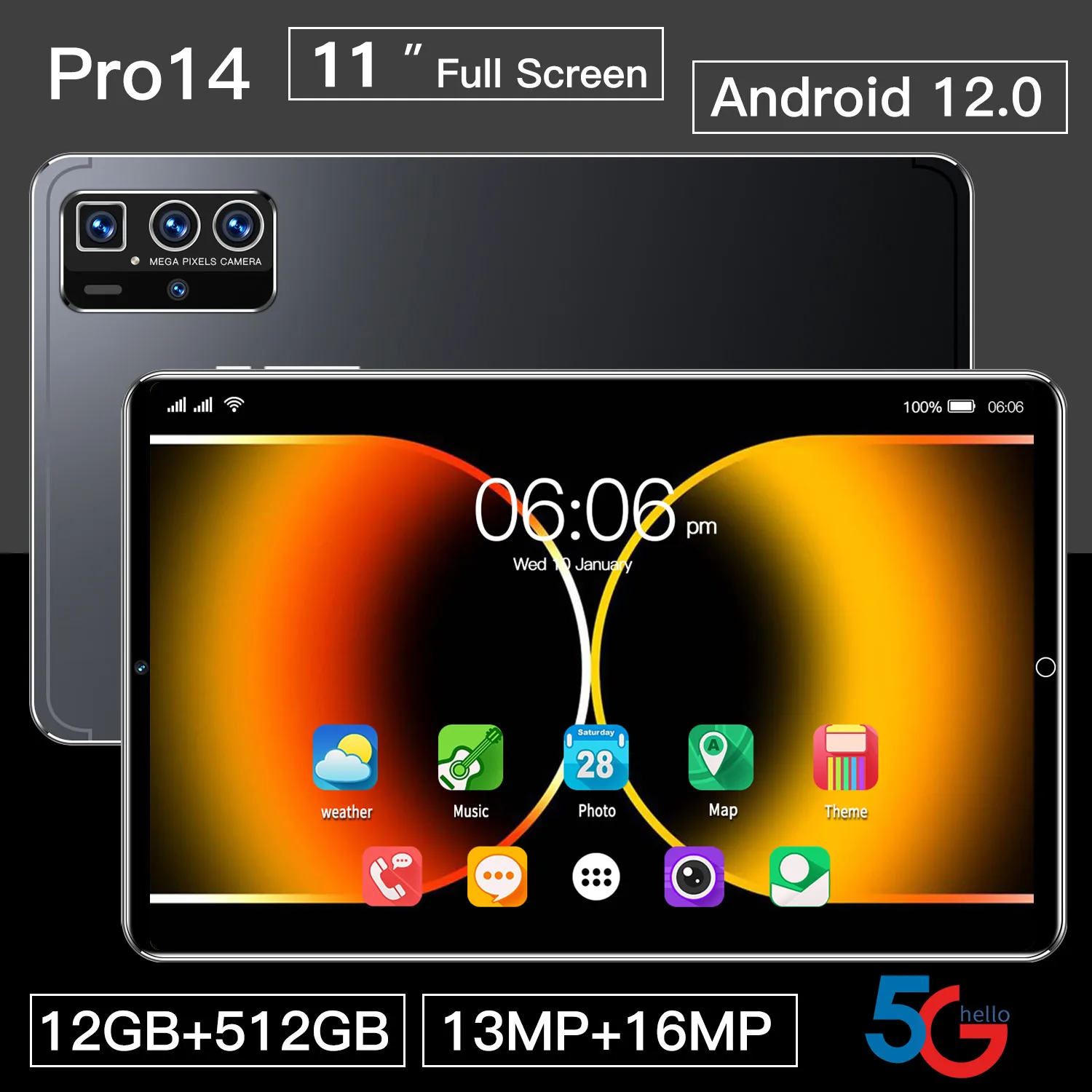 Tableta-Pad-Pro-14-versi-n-Global-Tablet-de-11-pulgadas-12GB-de-RAM ...