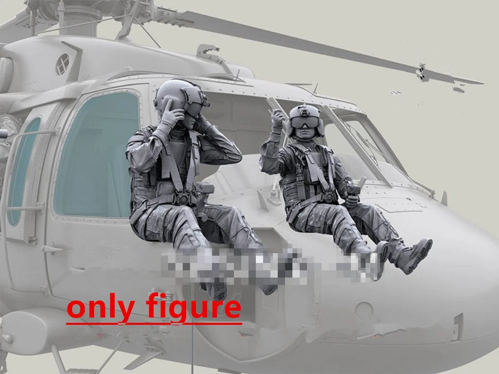 A162-1/35 Resin Model Figures Gk, Unpainted Unassambled. Uh-60 ...