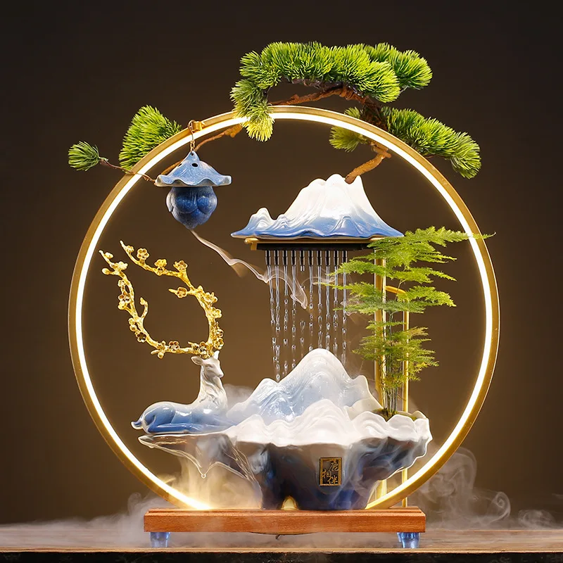 Tabletop-Lucky-Deer-Turns-Flow-Fountains-Waterfall-with-Mist-LED-Indoor ...
