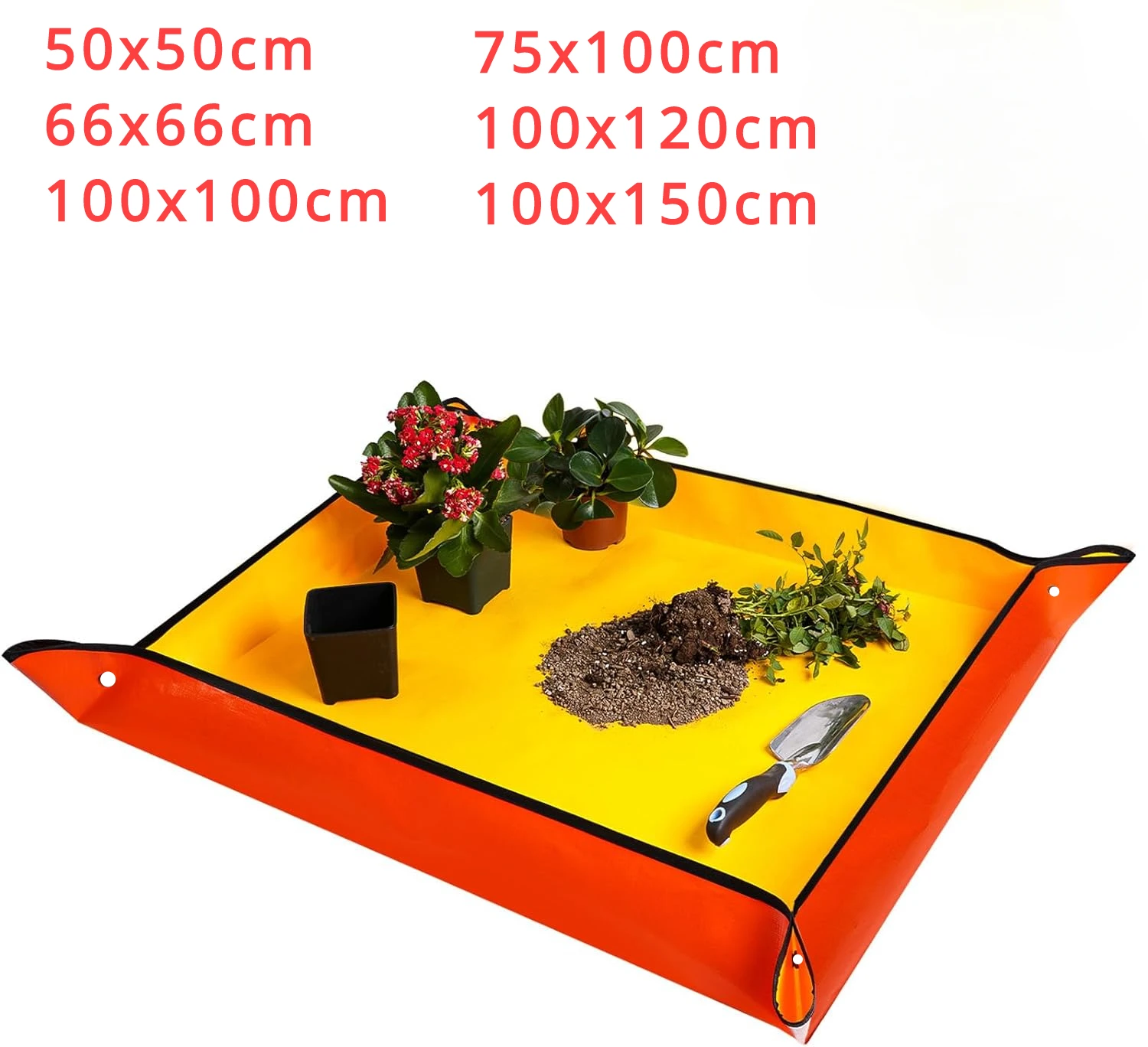 50cm-150cm-Planting-Mat-Foldable-Gardening-Potting-Pad-Orange-Thickened ...