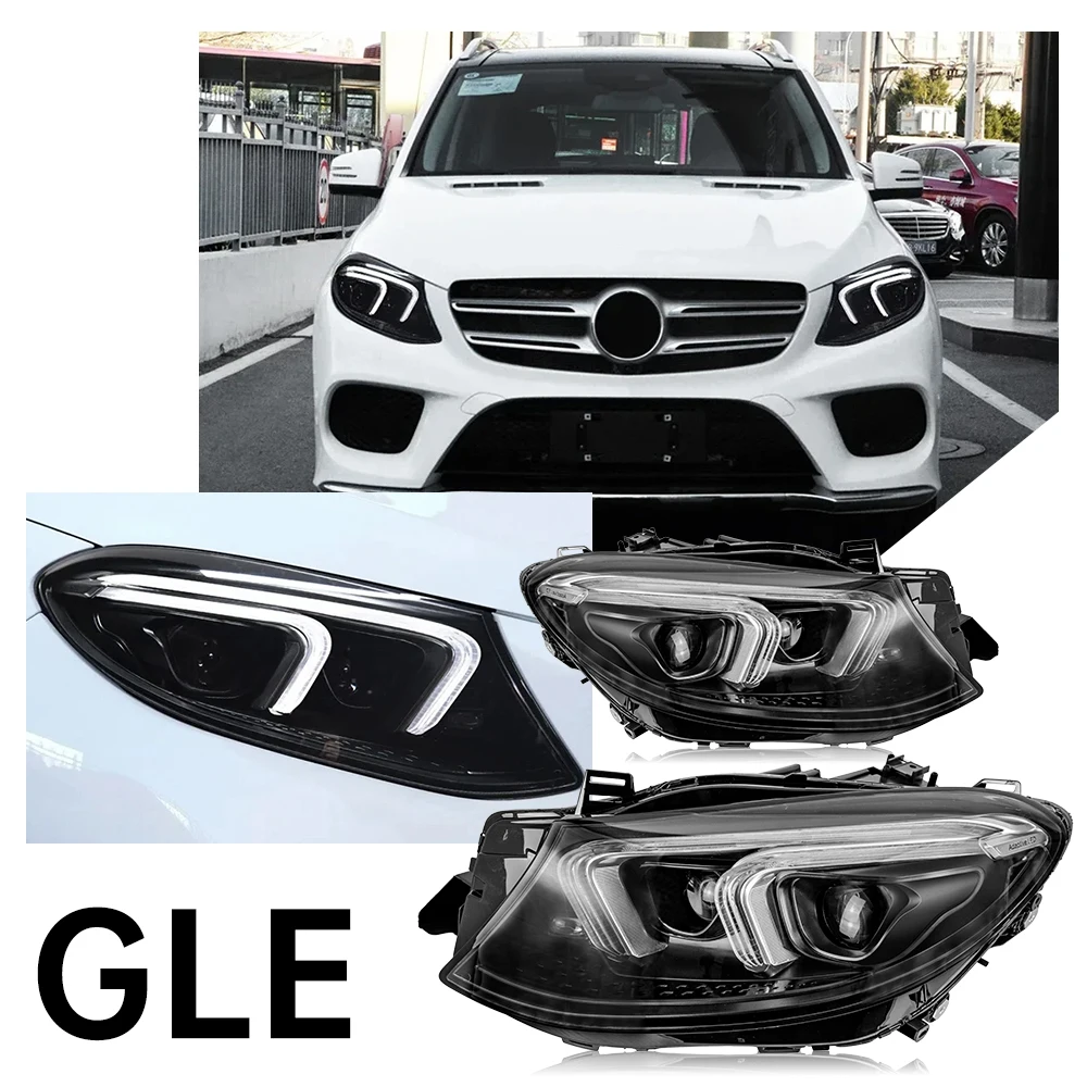 Car Head Lamp For Benz GLE W166 Headlight 2015-2019 LED Projetor ...