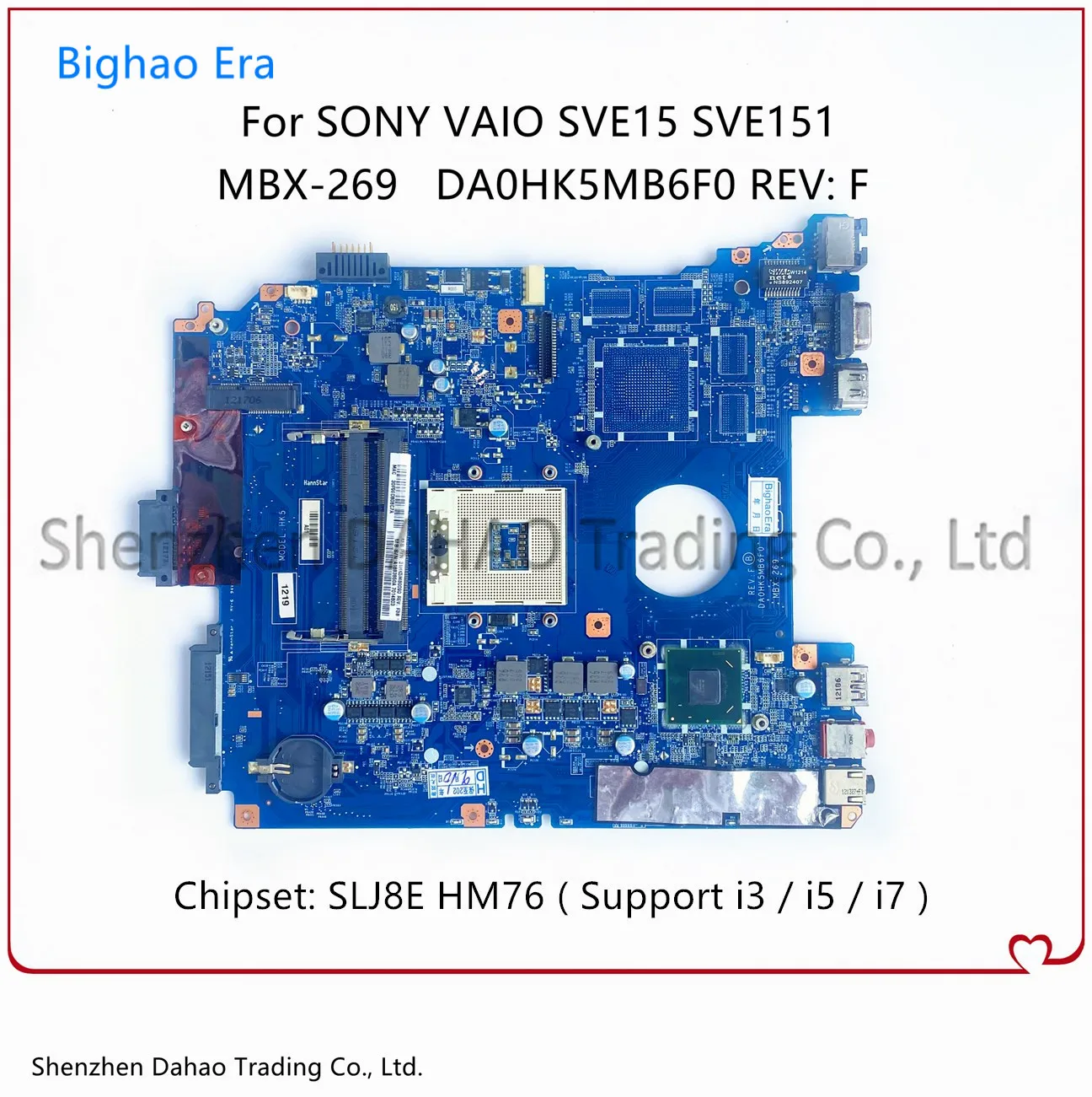 Original For SONY SVE15 SVE151 MBX 269 Laptop Motherboard DA0HK5MB6F0 ...