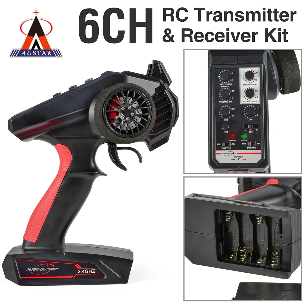 AUSTAR-RC-Transmitter-and-Receiver-2-4G-6CH-Universal-RC-Controller-for ...