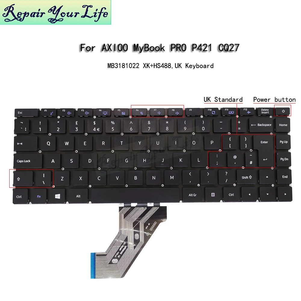 MB3181022-US-UK-PT-BR-Brazil-Keyboard-for-Ultra-Multilaser-UB530-Compaq ...