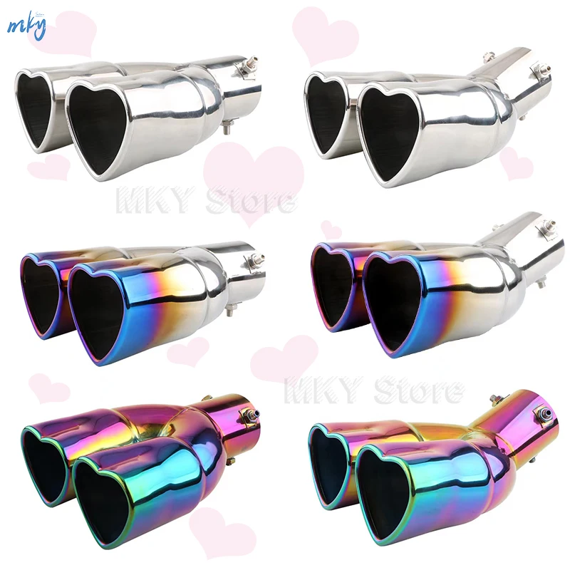 Silenciador-de-tubo-de-escape-Universal-con-forma-de-doble-Coraz-n ...