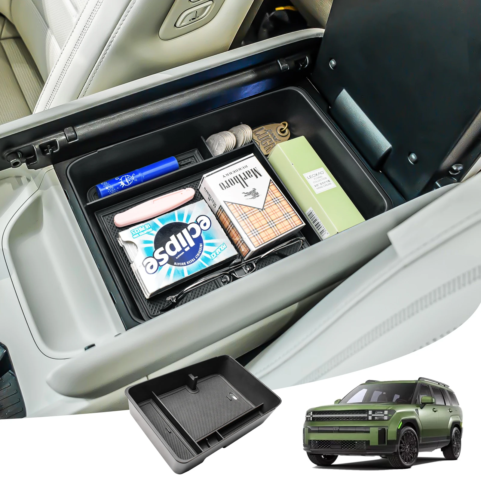 For-2024-New-Hyundai-Santa-Fe-Armrest-Storage-Box-Car-Center-Console ...