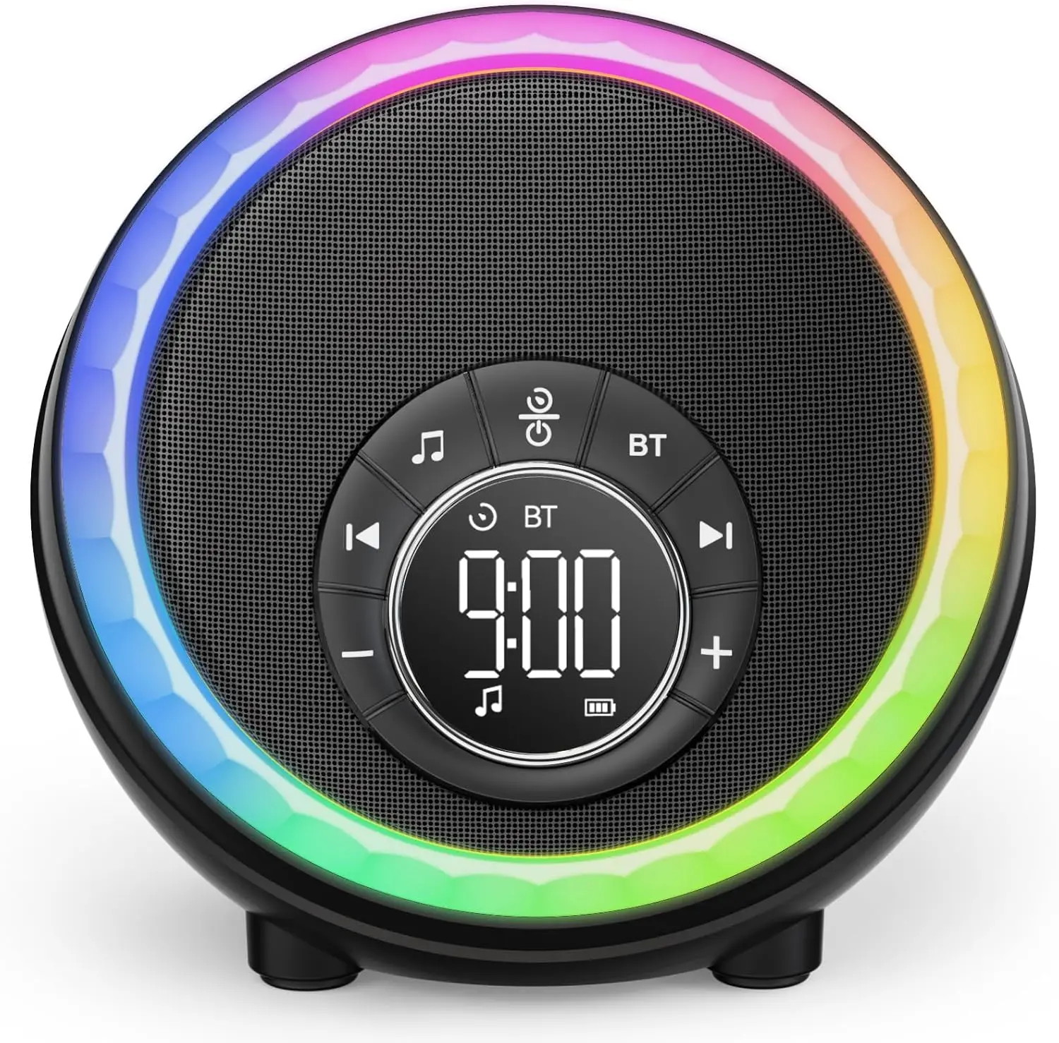 Night Light Bluetooth Speaker Alarm Clock, Portable Sound Machine Touch ...