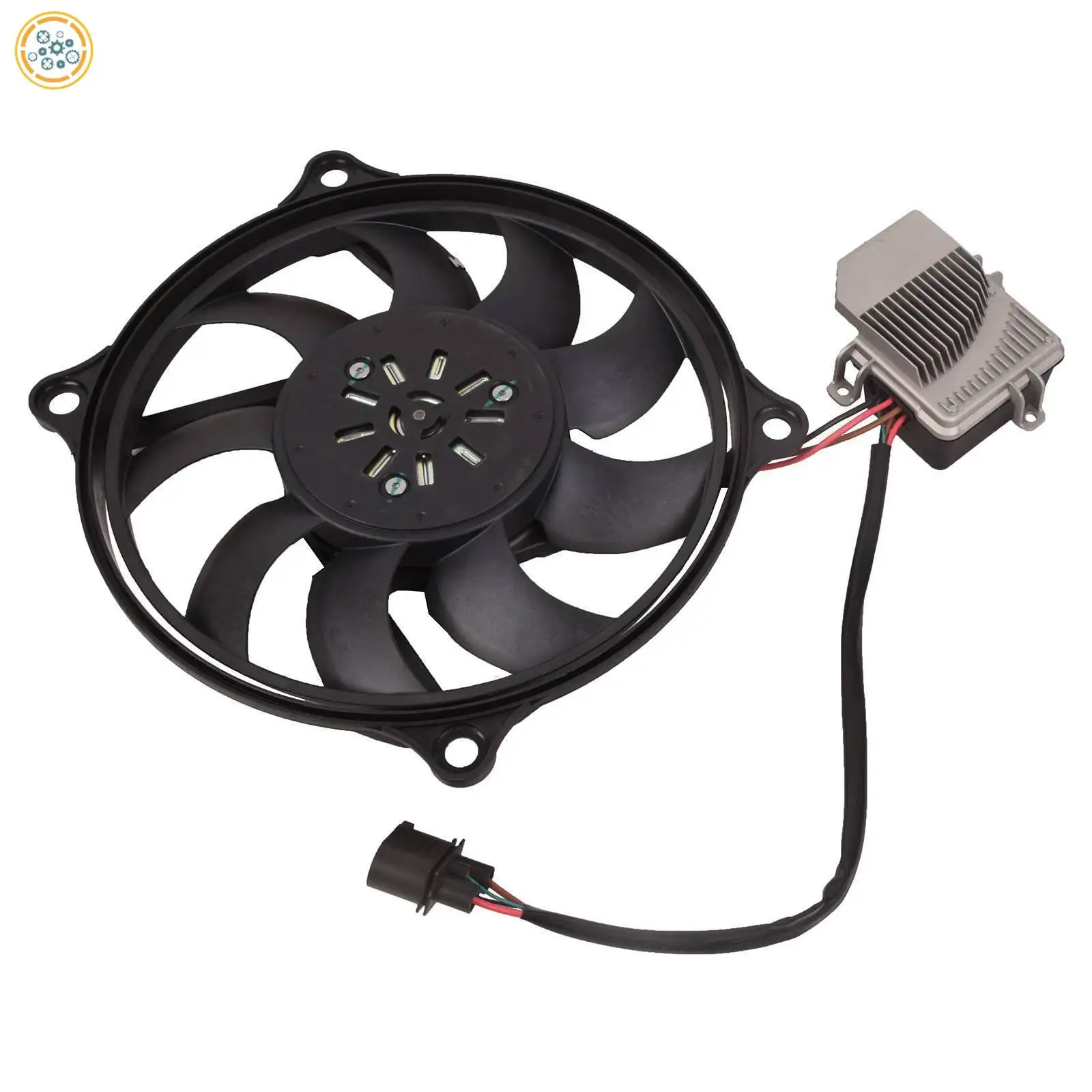 1C0959455C 6RD959455 Front Right Condenser Cooling Fan For VW Jetta ...