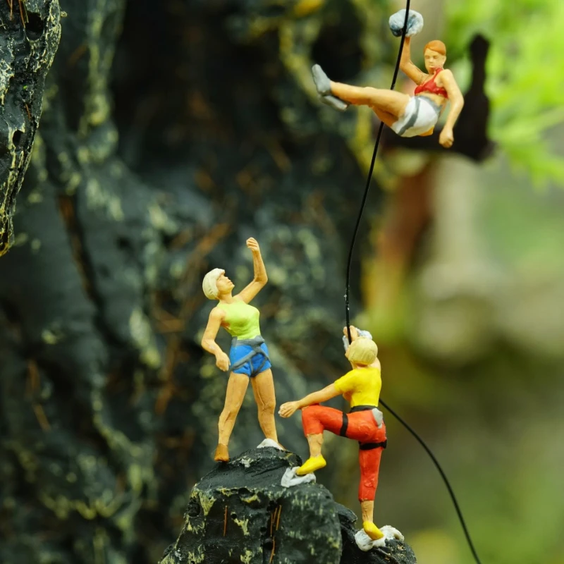 1-87-Model-Figure-Rock-Climbing-Mountaineering-Outdoor-Sports-Miniature ...