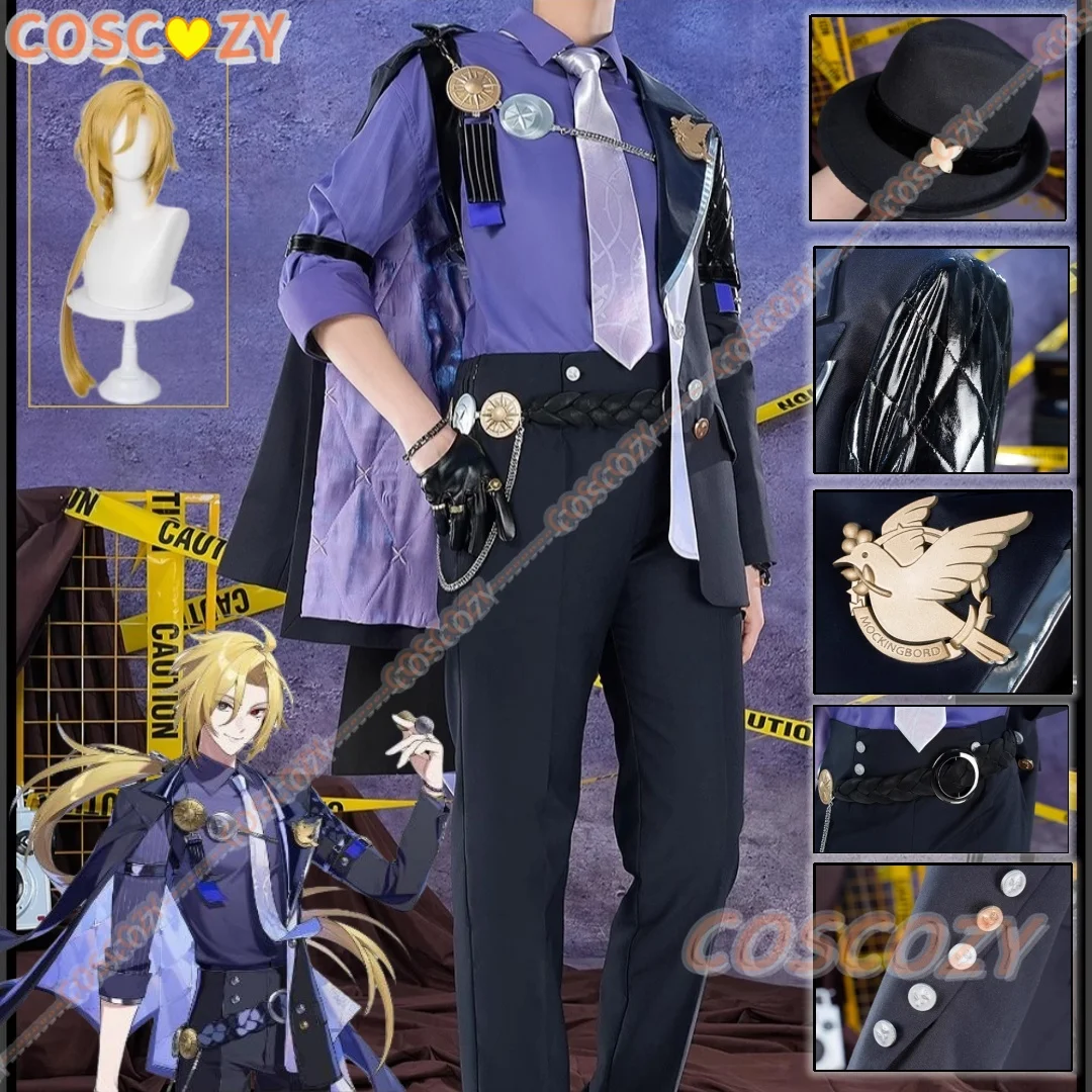 Zenless Zone Zero Hugo Cosplay Costume Wig Coat Hat Elf Ears Gloves ...