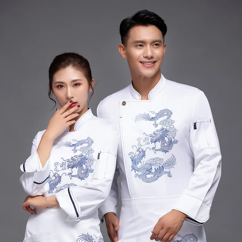 Chef-Overalls-Long-Sleeved-Autumn-and-Winter-Chef-Set-Western-Food ...