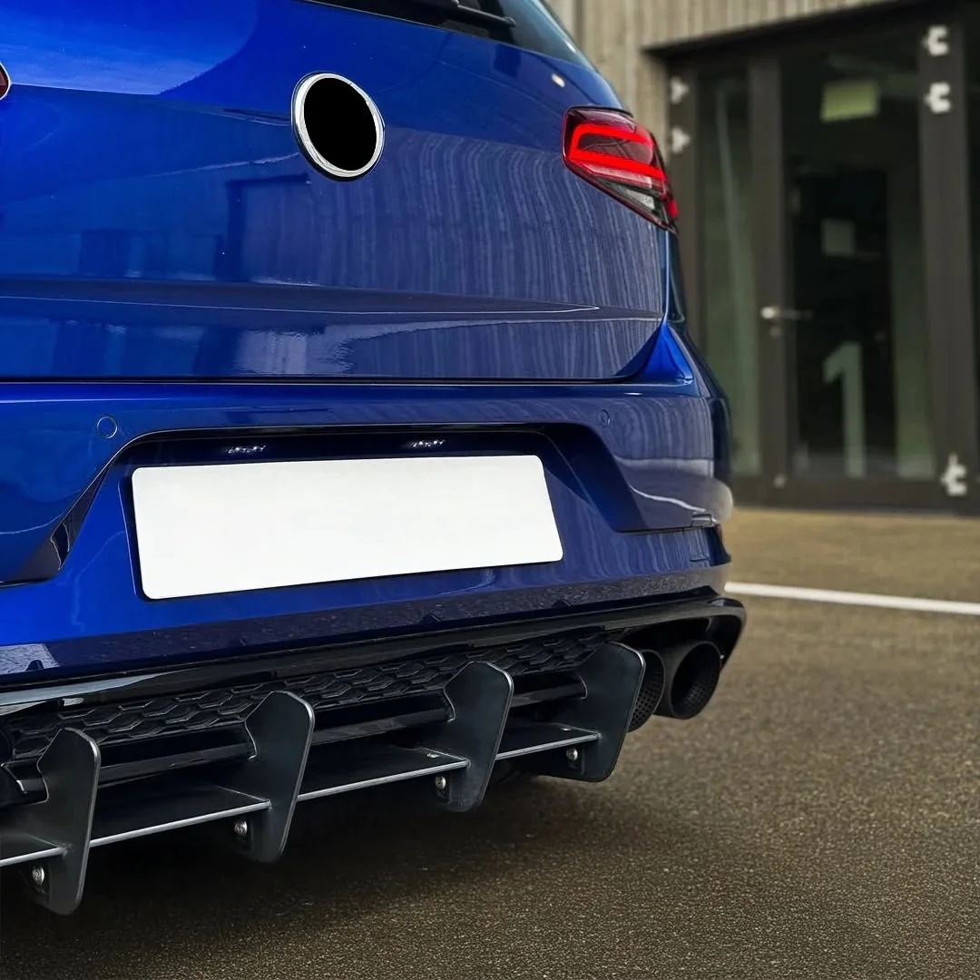 For Volkswagen Golf 7.5R 2017-2020 Maxton Style 4-Fins Rear Bumper ...
